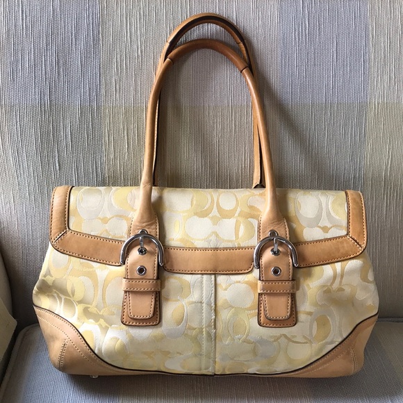 Coach | Bags | Yellow Coach Signature Bag | Poshmark